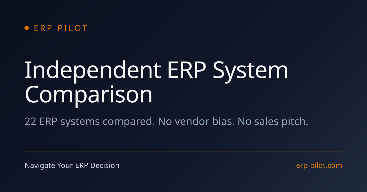 Top 15 Best ERP Software 2026: Ranking | ERP Pilot